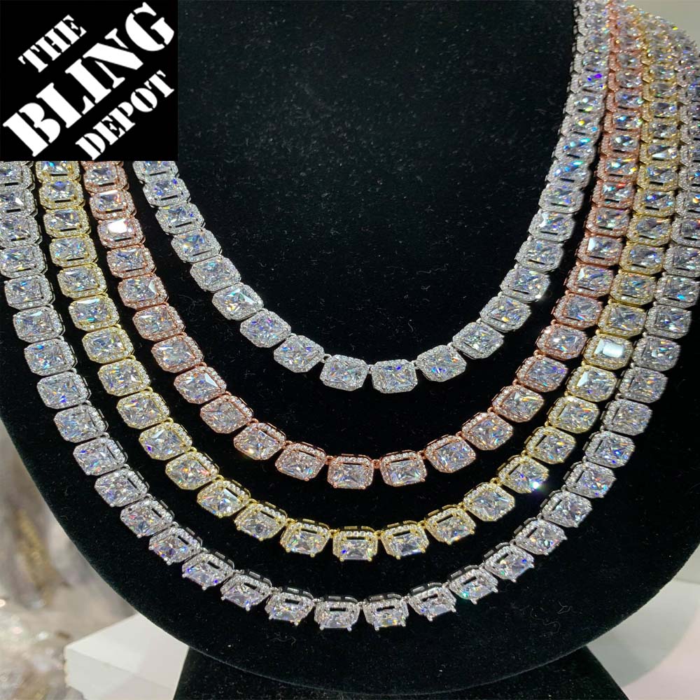 925 Clustered Diamond Tennis Chain – theblingdepot 925 Clustered Diamond Tennis Chain – theblingdepot